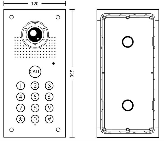 Futuro Video Intercom inbouw buitenunit met codepaneel | bol.com