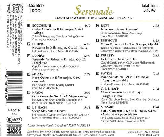 Various Artists - Serenade Clas. Fav. For R&D (CD), various artists ...