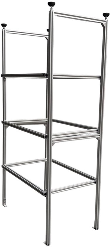 Opbergrek aluminium voor camper / campergarage met 3 niveaus | bol