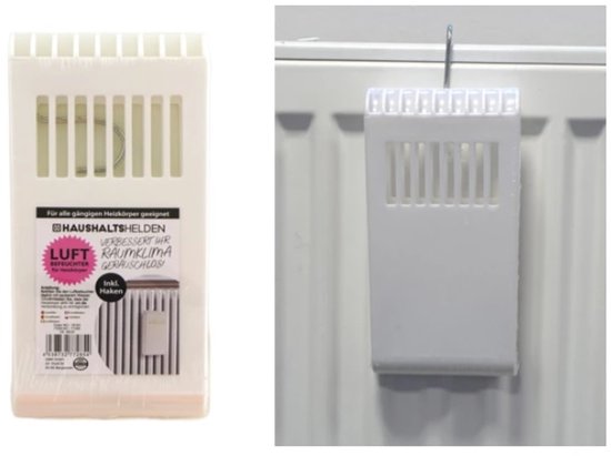 Waterverdamper Luchtbevochtiger kunststof incl. haakje kleur wit | bol