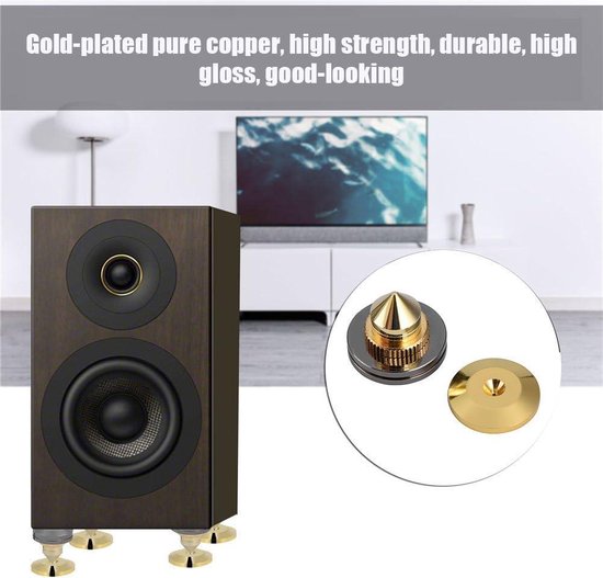 Spikes set koper splice absorber luidspreker isolatiestandaard boxpad ...