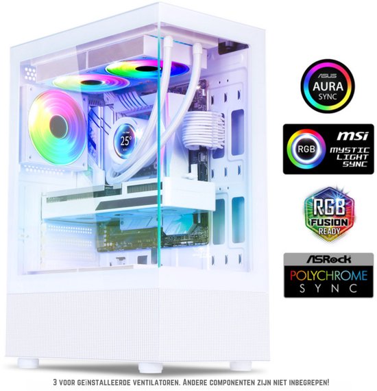 Spirit of Gamer Spectra Artic PC Case - PC Gaming Case - Midtower ...