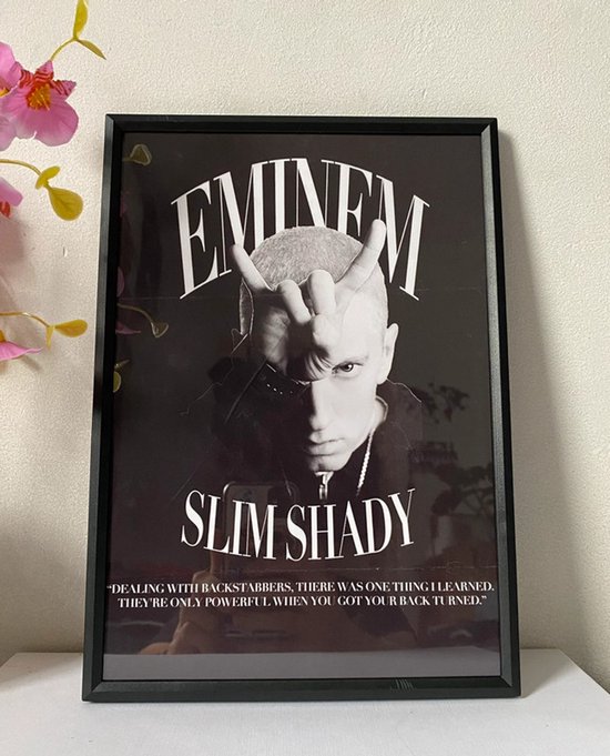 Eminem "Slim Shady" Album Cover Poster Ingelijst | bol