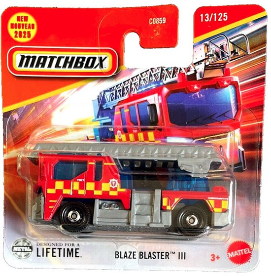 MATCHBOX BLAZE BLASTER III 13-125 FIRE TRUCK RED METAL (1:64) JBR30 ...
