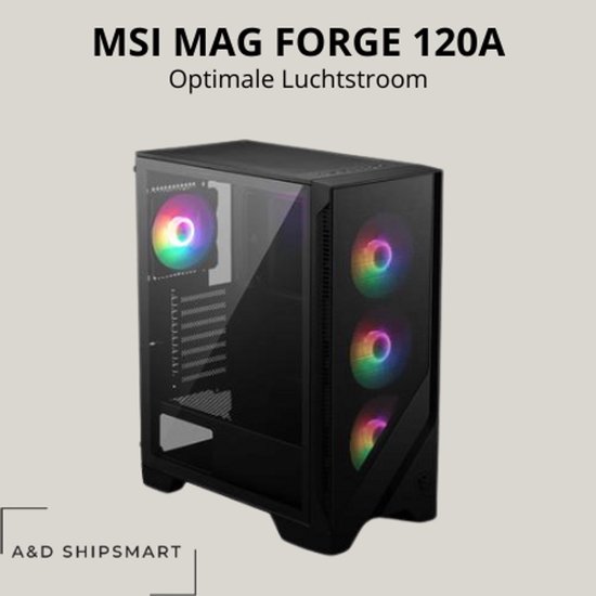 MSI MAG FORGE 120A Behuizing - PC - Gaming PC - Kast - Computer | bol