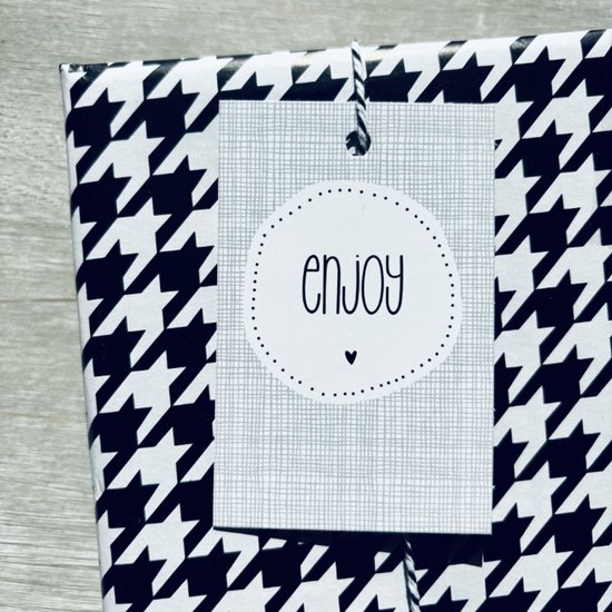 8x Label / Kaartje van karton / Cadeaulabels / Labels | ENJOY | 85 x 55 ...