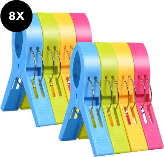 Ultiluxe® Grote strandlaken knijpers - 8 stuks - XXL badhanddoek ...