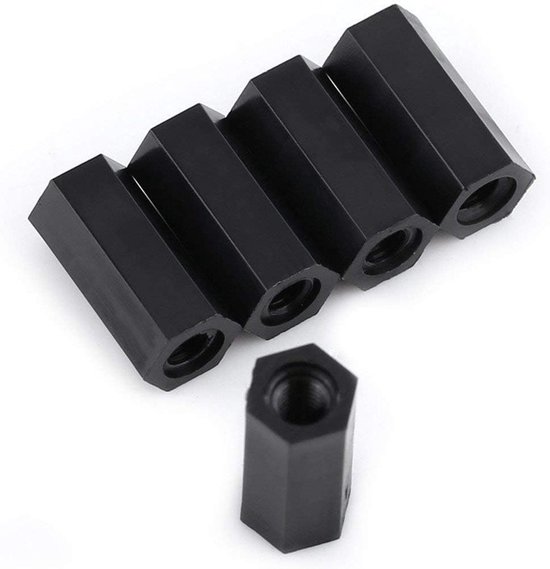 100Pcs M3 Hex Threaded Standoff Spacer Pillar 8mm 10mm 12mm 15mm Nylon ...