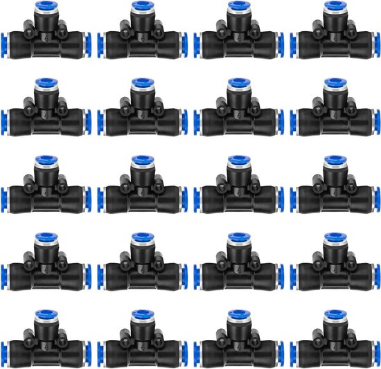 Titel: 8 mm op 6 mm op 8 mm Pneumatische Fittingen Push In Snelkoppeling voor Lucht -... | bol
