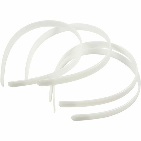 CC Plastic Diadeem 13 mm Wit 5 stuks | bol