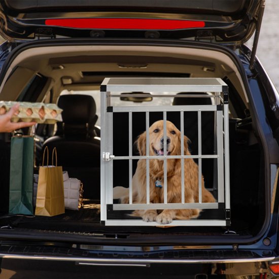 Aluminium transportbox voor honden, reisbox voor in de auto, XXL ...