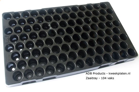 Set van 6 Zaaitrays 104 Vaks – Inclusief Zaaischema | Duurzaam & 95% ...