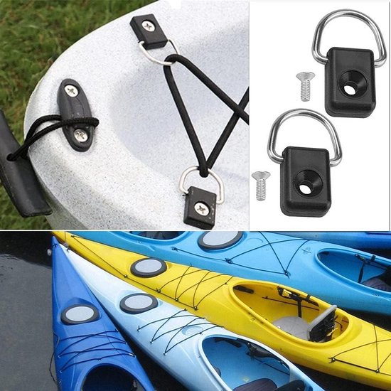 Zwarte Kano D Gesp Tie Down Loop Met M6 Schroeven Veiligheid Kajak D ...