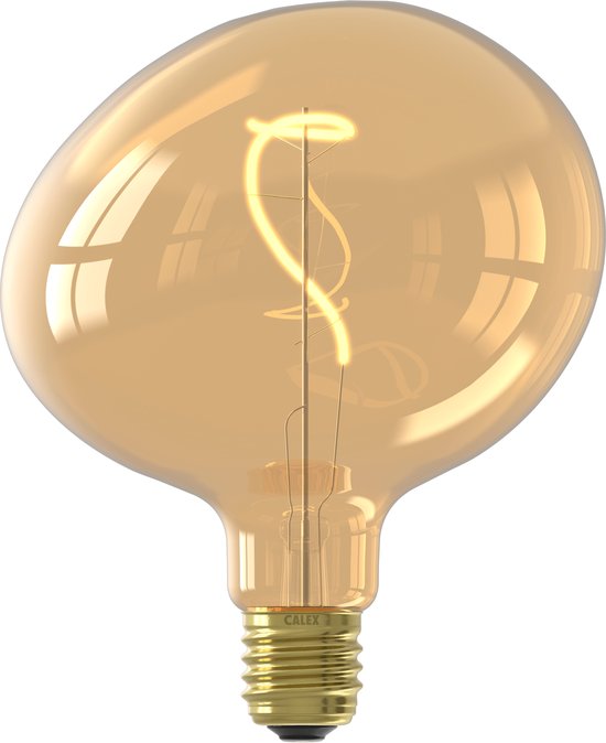 Calex Pebble LED Lamp - E27 - Filament - Goud - Warm Wit Licht - Dimbaar | bol