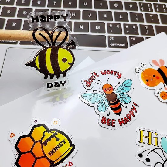 Stickerpapier transparant A4 - bedrukbaar vinyl - pack van 20 - voor ...