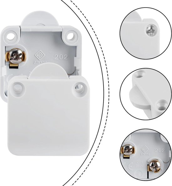 Deurcontactschakelaar 4 stuks - kastschakelaar 2 A 250 V ...