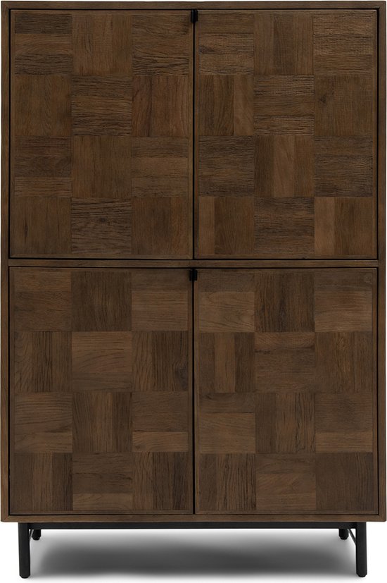 Riviera Maison Kast Bruin, Opbergkast, met deuren en planken, 2 lades ...