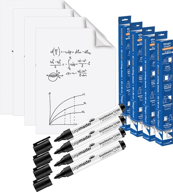 Legamaster Magic-Chart whiteboard folie 60x80cm wit | 4 STUKS | bol