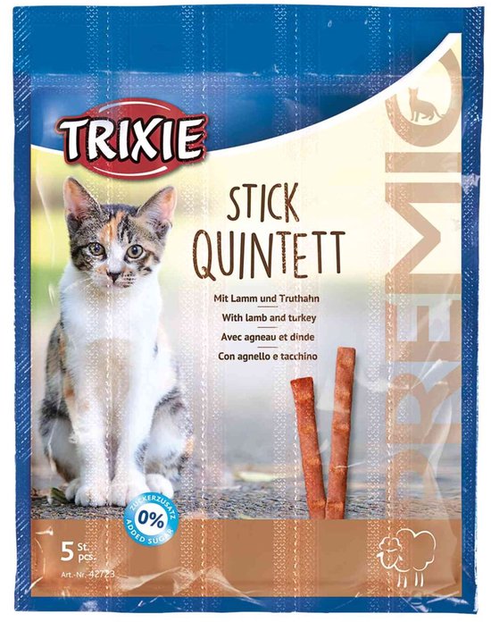 Trixie - 24 zakjes 5 x 5 gram - Sticks Quintett - Kattensticks ...