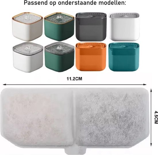Filter 5 stuks voor drink fontein - navulling - Katten - Honden ...