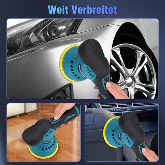Elektrische excentrische auto polijstmachine - 21 V, inclusief ...