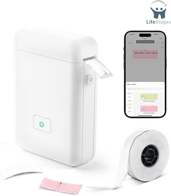 LifeStages - Labelmaker - Draagbare Bluetooth-Etikettenprinter ...