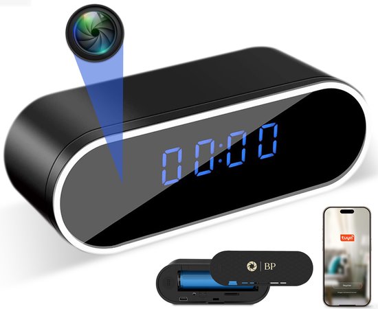 BP® Spy Camera Klok - Verborgen Camera - Afluisterapparatuur - Spionage Camera - Werkt... | bol