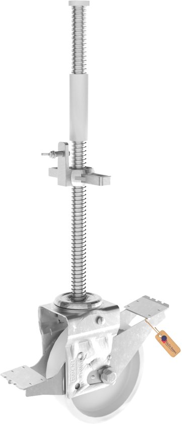 GEZU IMPEX Steiger Spindel Met Zwenkwielen Rem 1000 kg Gegalvaniseerd | bol