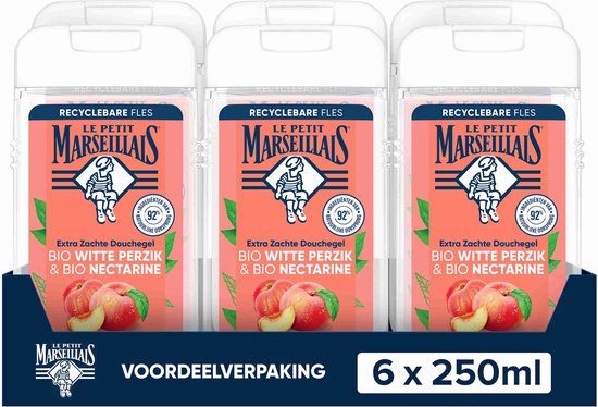 Le Petit Marseillais douchegel voordeelverpakking - Bio Witte Perzik ...