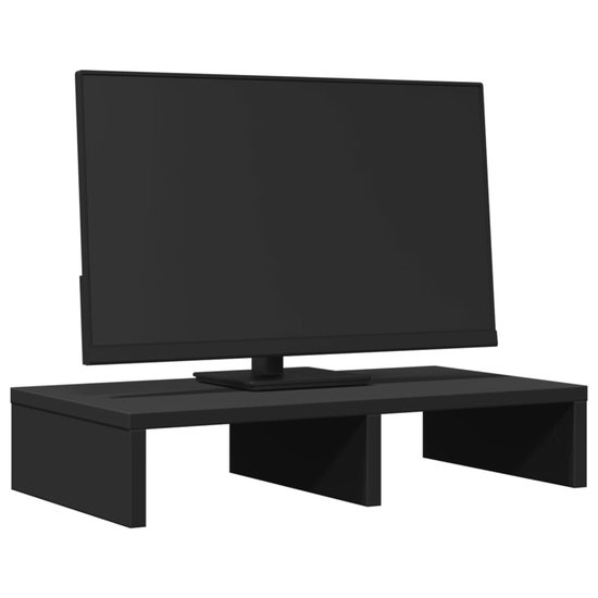 FIONERA Monitorstandaard 50x27x10 cm bewerkt hout zwart | bol