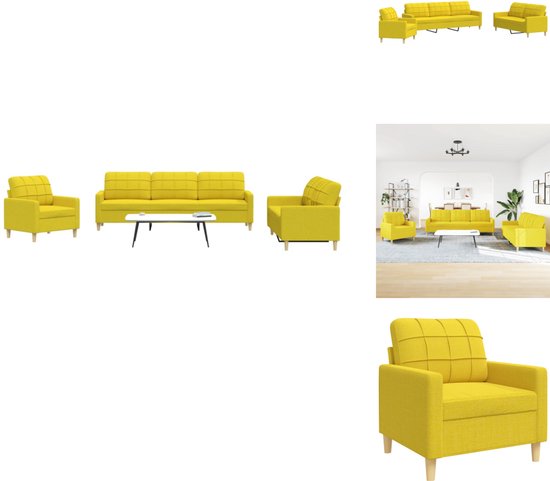 vidaXL Bankstel - Bankstellen - Bankenset - Sofa - 3-delige Loungeset ...