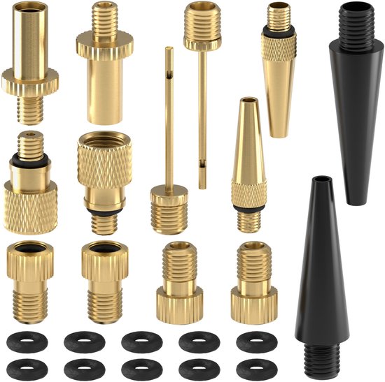 Verloopnippels fietsventiel - 14-delige set, Universeel - Adapter ...