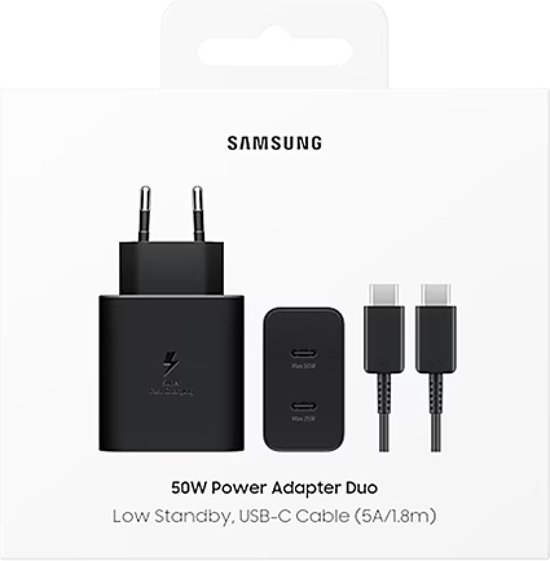 Samsung 50W Duo Power Adapter 220V Lader - Low Standby - incl. 1.8m/5A ...