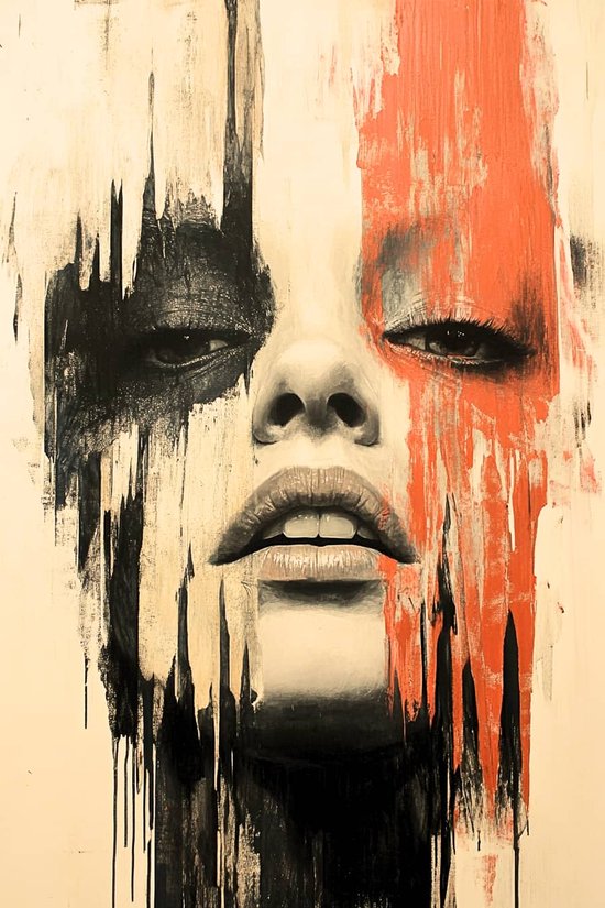 Ingesmeerde Kleur Poster | Ogen Poster | Kunst Poster | Geveegde Poster ...