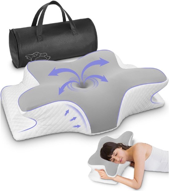 Nekkussen - Zijslaper Kussen - Traagschuim Kussen - Orthopedisch Kussen - Ergonomisch... | bol