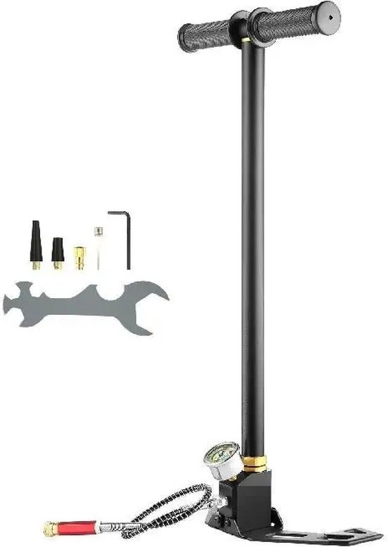 Betaalbare Goederen® Fietspompen - 3-traps PCP-pomp - 30 MPa 4500 PSI met manometer -... | bol