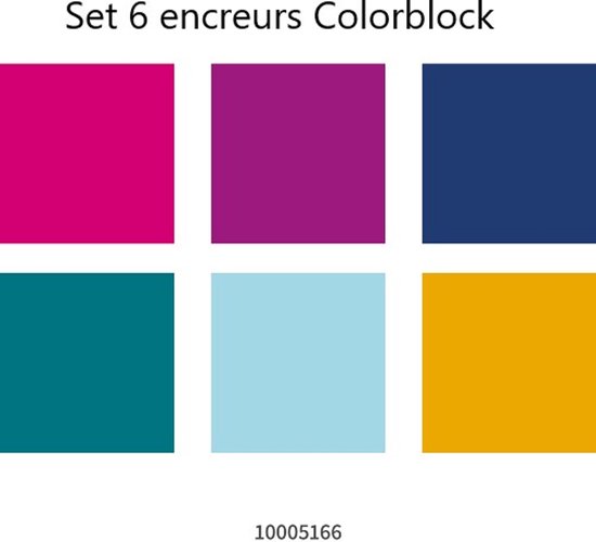6 stempelkussens Colorblock 3x3 cm - Artemio | bol