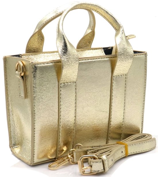 Handtas PU Leer – Goud – 18.5x14x6.5 cm – Luxe en Compact | bol