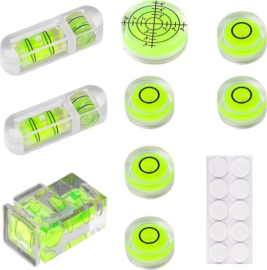 9 Stuks Mini Waterpas Set - Precisie Libelles Voor Camera, Camping en ...