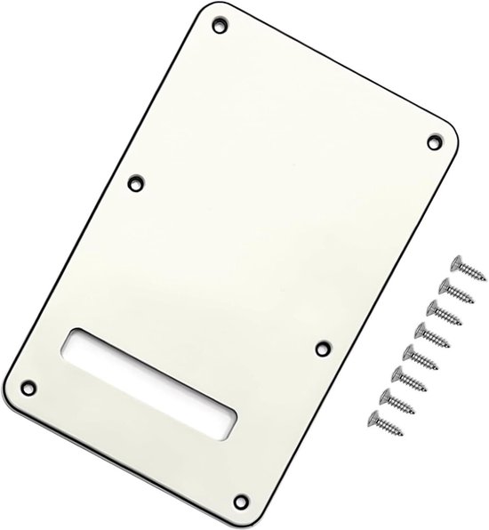 White Vintage Guitar Back Plate Tremolo Cavity Cover Neck Plate with ...