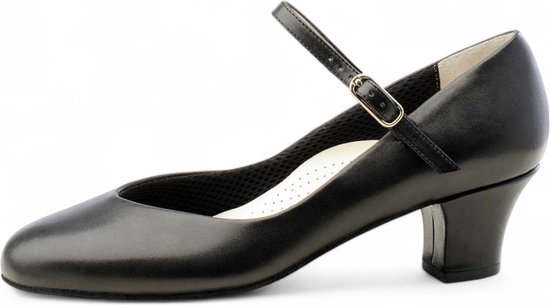 Werner Kern Gina - Zwarte Dansschoenen voor Dames met lage hak - Suede ...