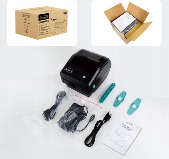 Zenwire TD-401 Labelprinter A6 - Verzendetiketten printer en Labelmaker ...