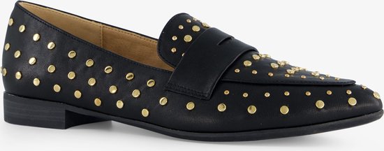 Blue Box dames loafers zwart met studs - Maat 38 | bol