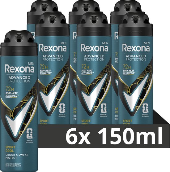 Rexona Men Advanced Protection Anti-Transpirant Deodorant Spray - Sport Cool - 6 x 150... | bol