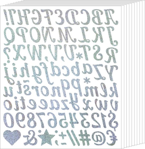 Zelfklevende Vinyl Letter Nummer Symbool Stickers Kit - Waterdichte ...