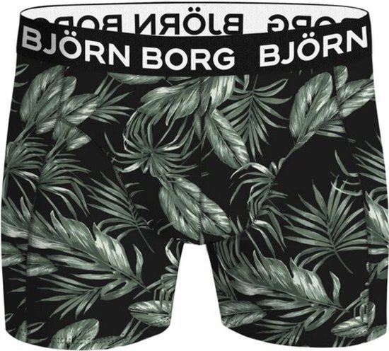 Björn Borg Cotton Stretch Boxershort Heren - Groen/Zwart- 7 stuks ...