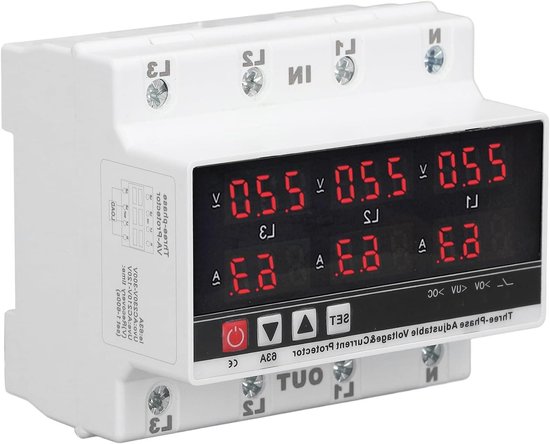 3 Phase Undervoltage and Overcurrent Protection Relay for DIN Rails ...