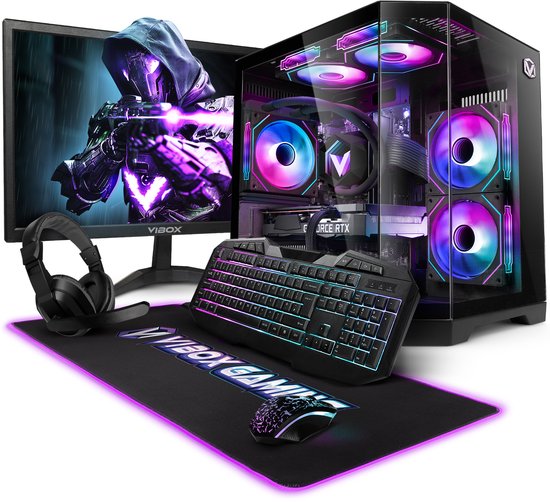 Vibox IV-454 Complet Game PC • 23" Monitor • AMD Ryzen 7 5700X 4,6 GHz ...