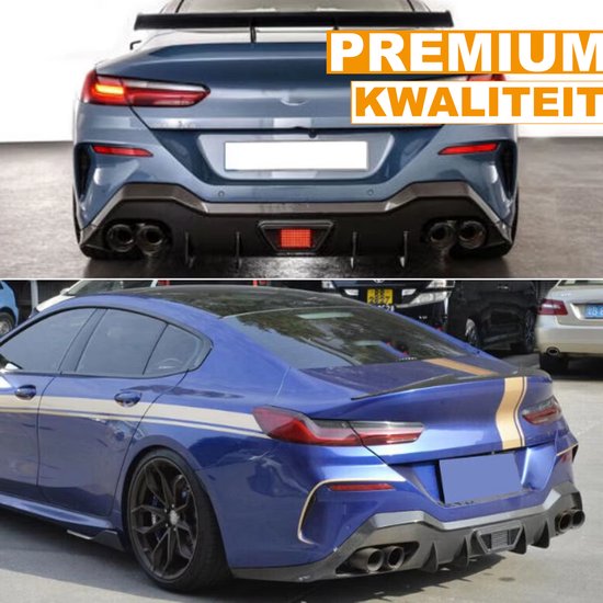 Achterbumper Diffuser Lip - Zwart Glans - Auto accessoires - Voor BMW 8 ...