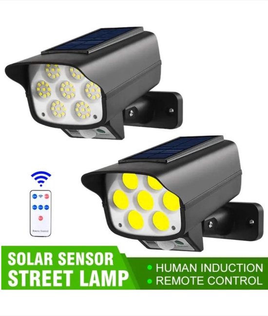 LED solar schijnwerper - IP66 - Zone- Met bewegingssensor ...